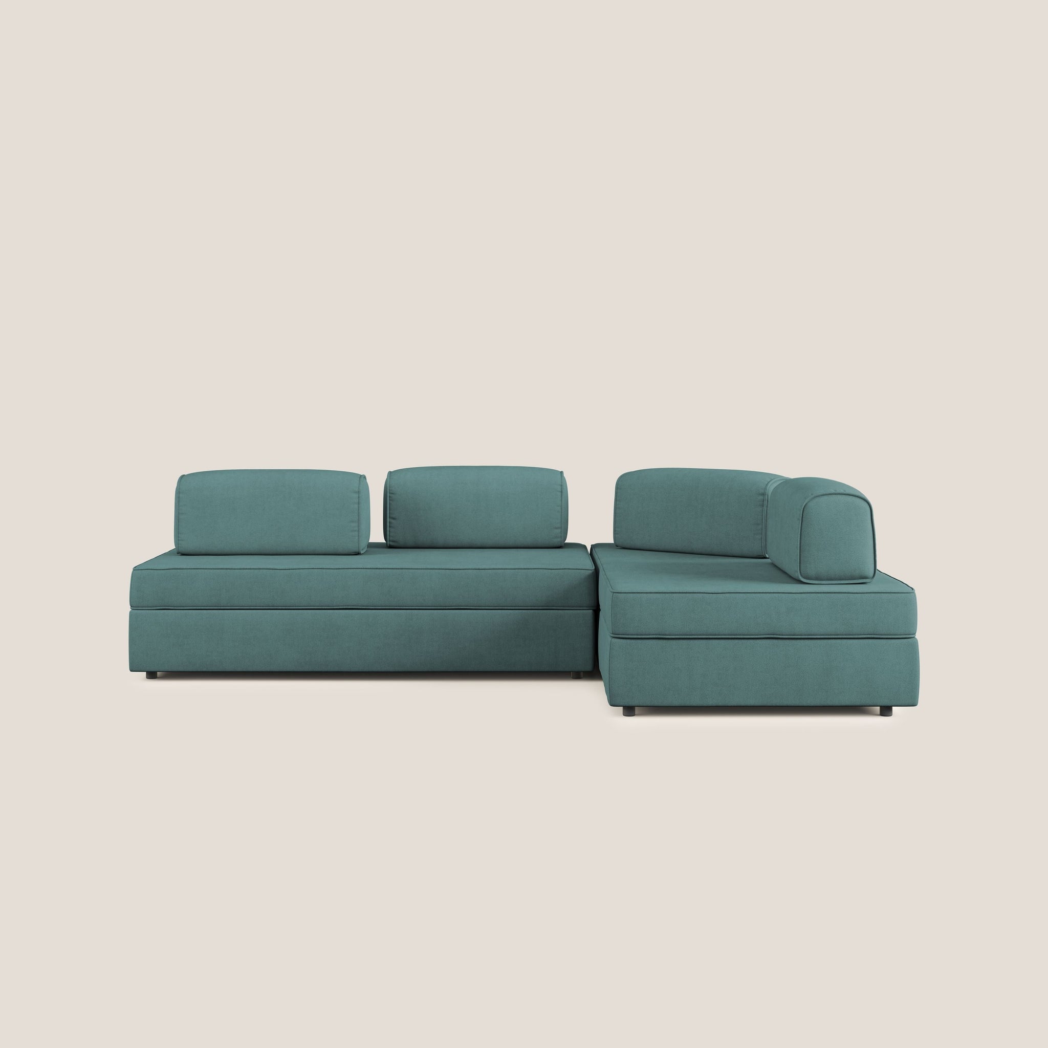 Liberty Canapé d'angle avec pouf extractible et dossiers amovibles en ...
